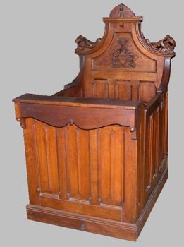An English Oak Witness Box, C. 1880, 01.22.04