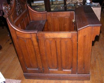 An English Oak Witness Box, C. 1880, 01.22.04