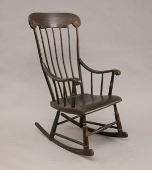 American Painted and Stenciled Boston Style Rocking Chair, 03.25.04 ...