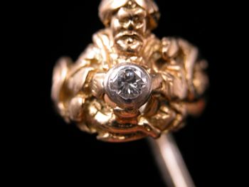 Gentleman's Genie Ring with Diamond Accent, 06.04.04, Sold: $345