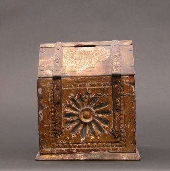 A Carved Gilt Alms Box, French or Italian ca. 15th-16th Century, 09.17. ...