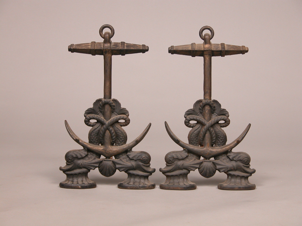 Nautical Andirons, Signed, ca. Late 19th/Early 20th Century, 09.17.04 ...