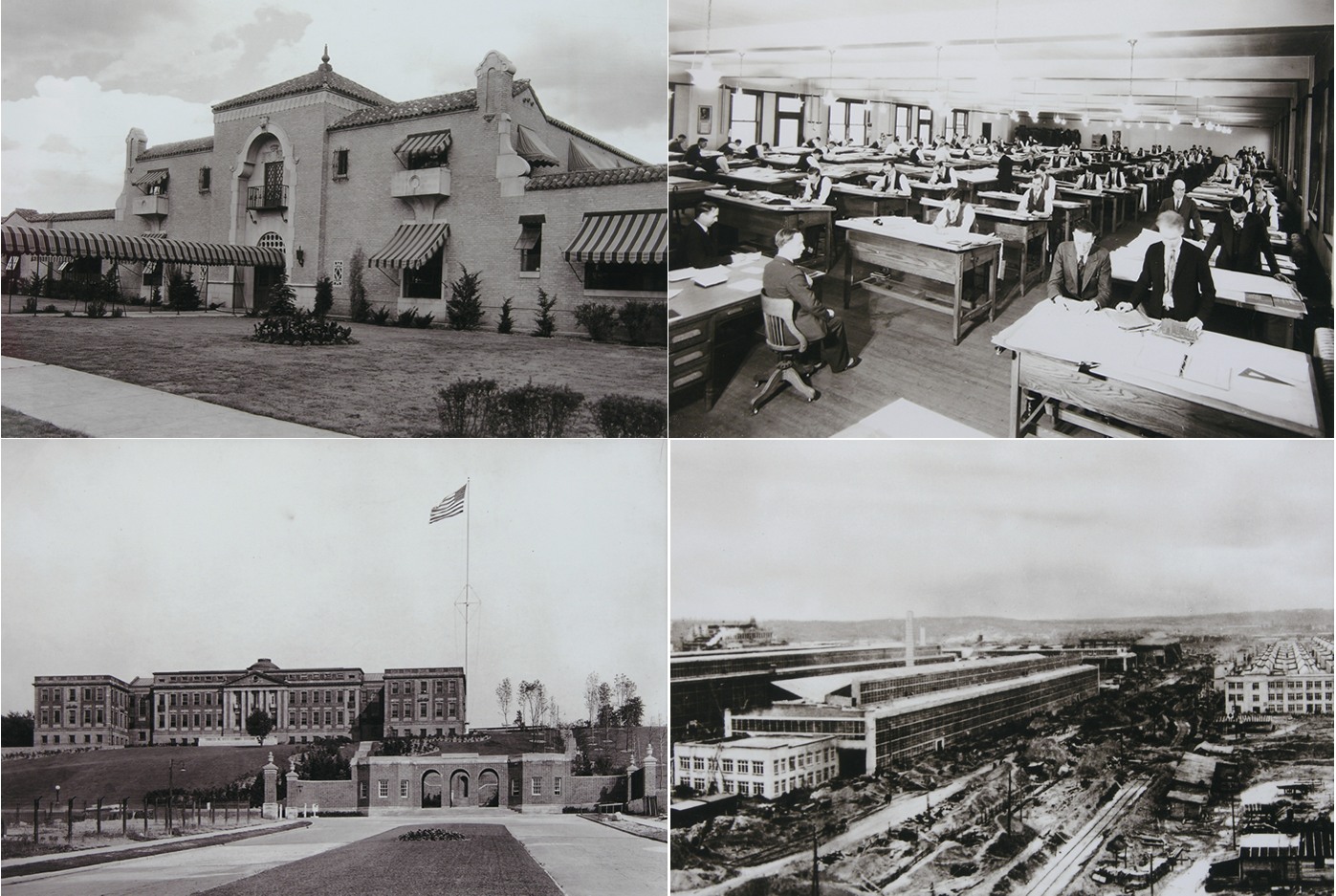 Four Framed Vintage Images of The Austin Company, Cleveland, Ohio, 05. ...