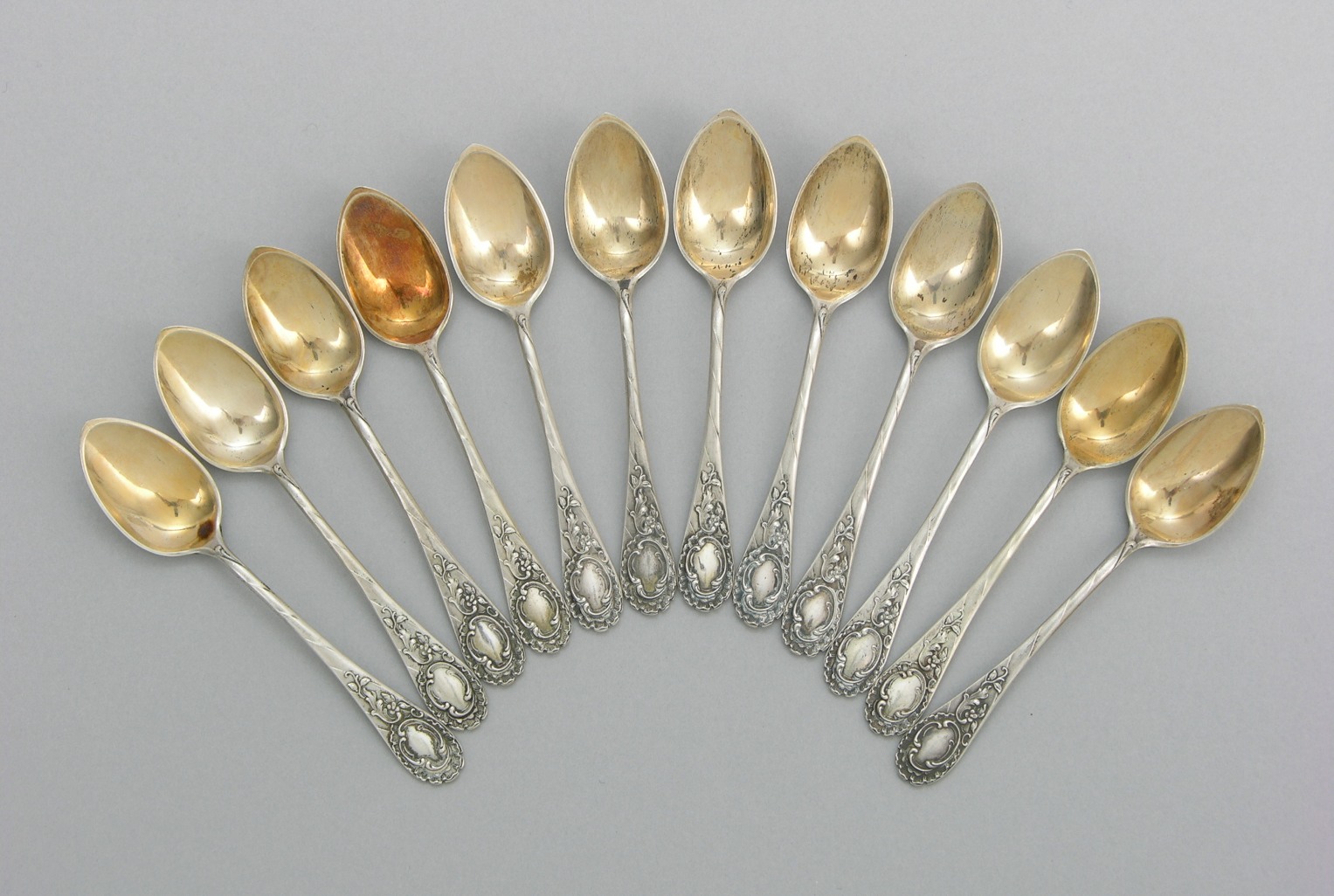 A Set of Twelve Sterling Silver Demitasse Spoons, German, after 1884 ...