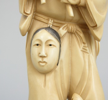 A Signed Ivory Carving of a Puppet Master , 03.01.07