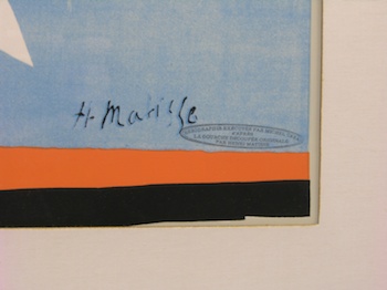 A Silkscreen Print After an Image by Henri Matisse , 11.15.07, Sold: $264.5