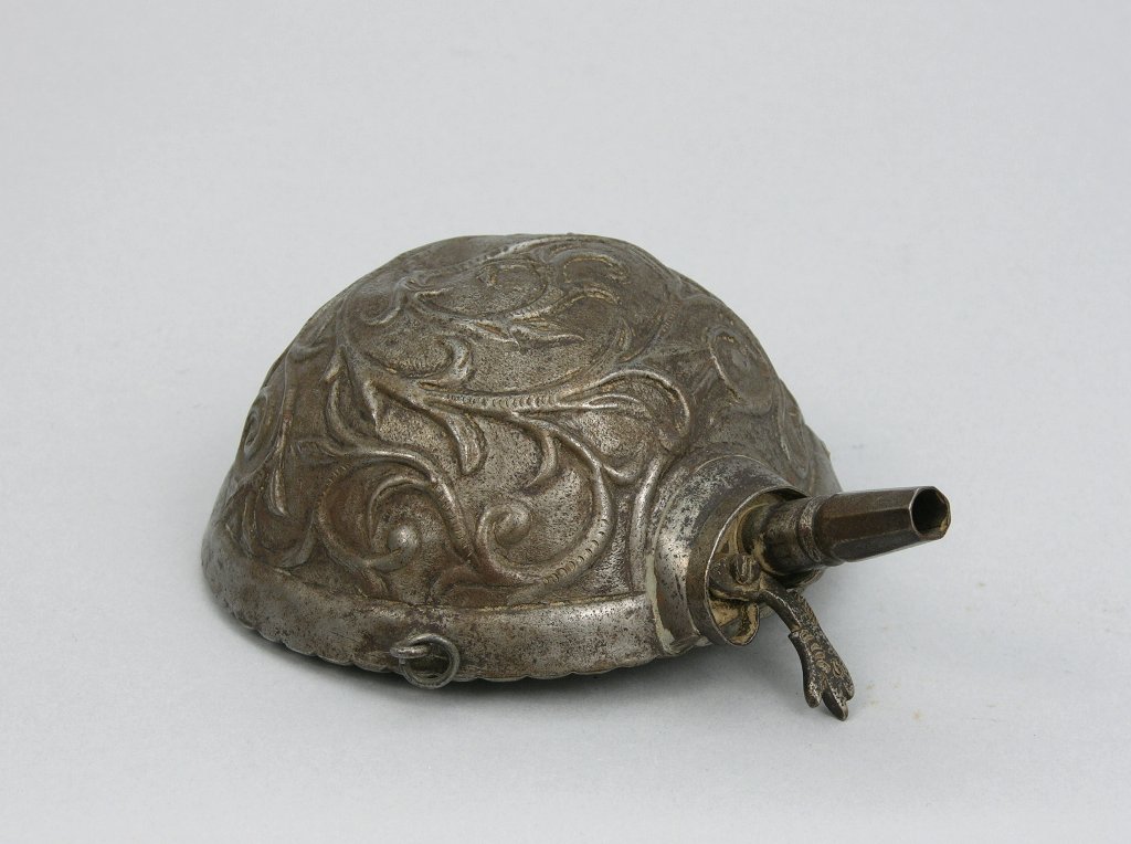 An Antique German Steel Powder Flask, ca. 16th Century, 11.16.07, Sold ...