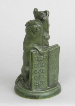 A Cowan Pottery Glazed Ceramic Candlestick for the Rowfant Club, ca ...