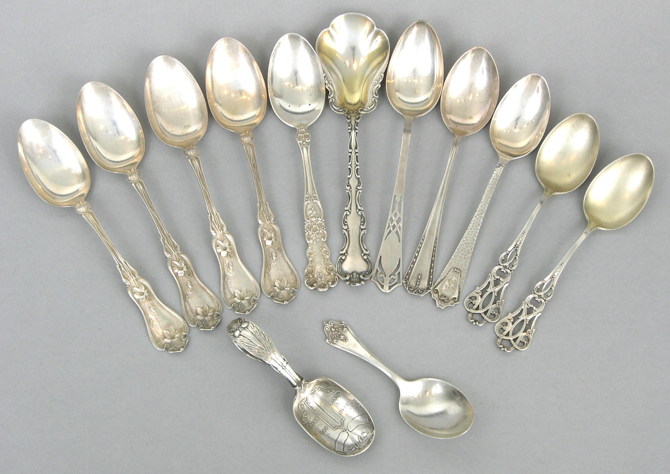 A Group of Sterling Silver Spoons, Various Makers , 05.16.08, Sold: $195.5