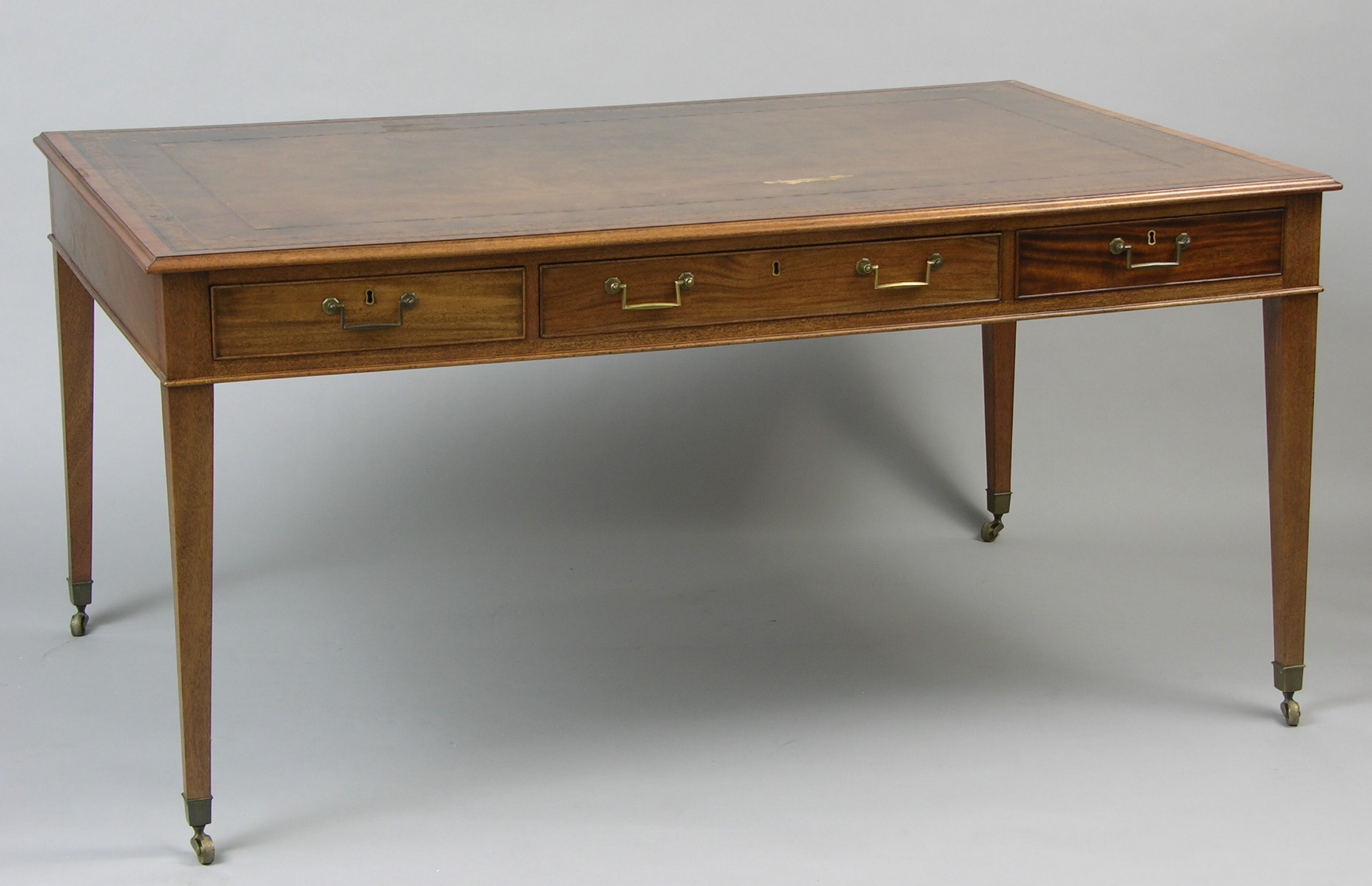 A Traditionally Styled Partner's Table Desk, 05.17.08, Sold: $718.75