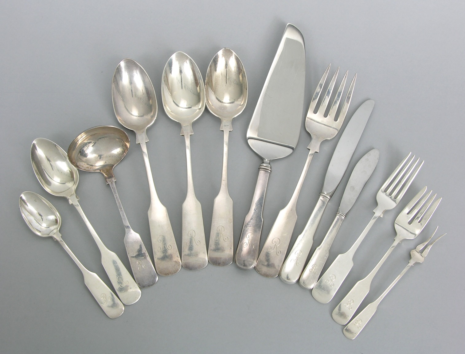A Sterling Silver Service in "Old English Tipt" Pattern by Gorham , 11. ...