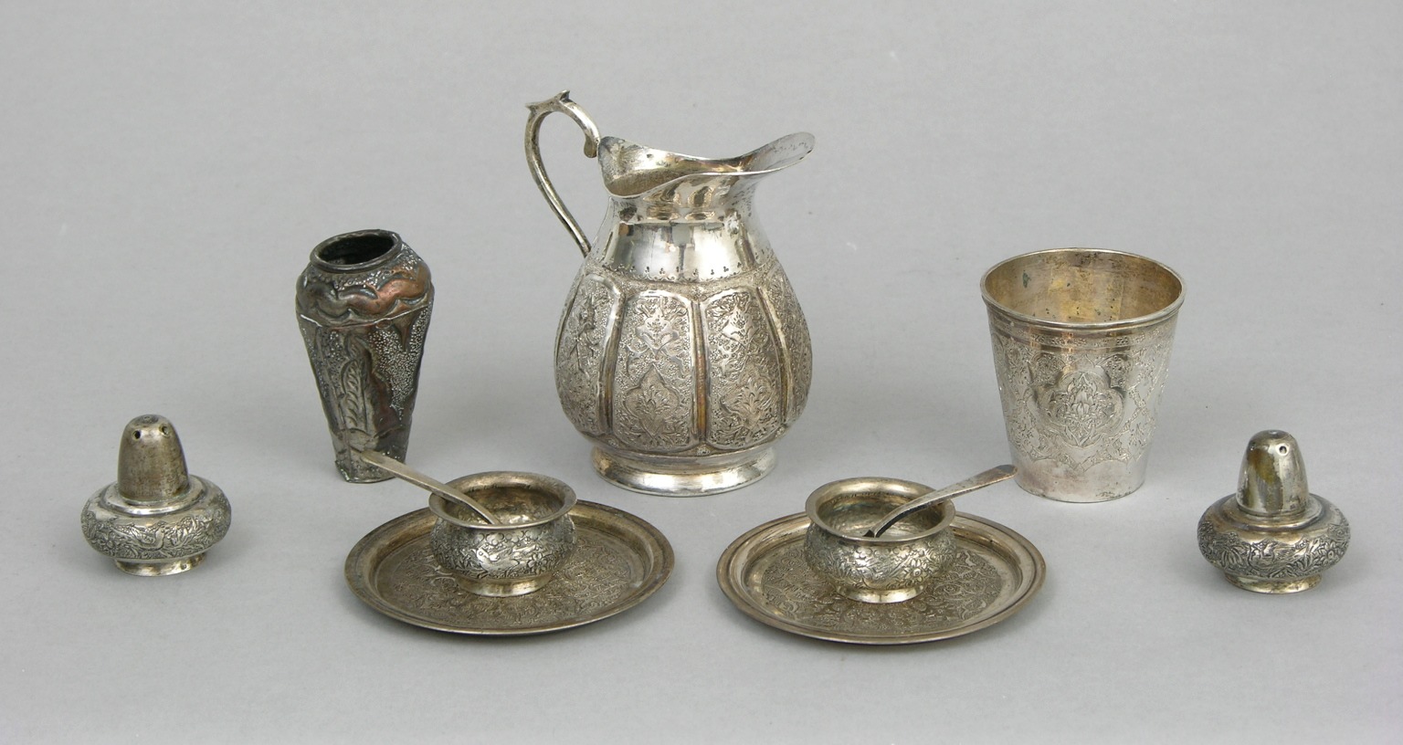 A Lot of Hand Wrought Silver Metal Items, 09.12.08, Sold: $103.5