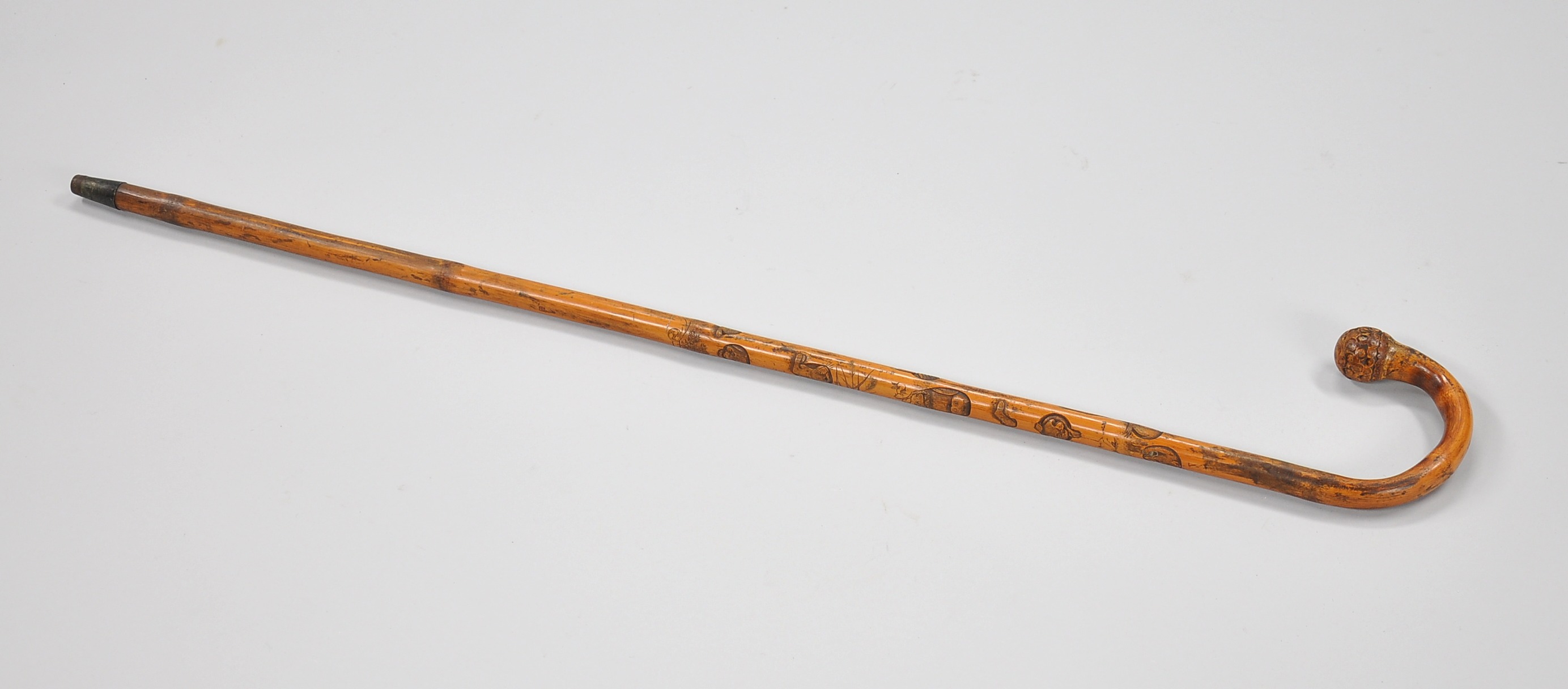 A Japanese Carved Bamboo Folk Art Cane, 03.06.10, Sold: $80.5