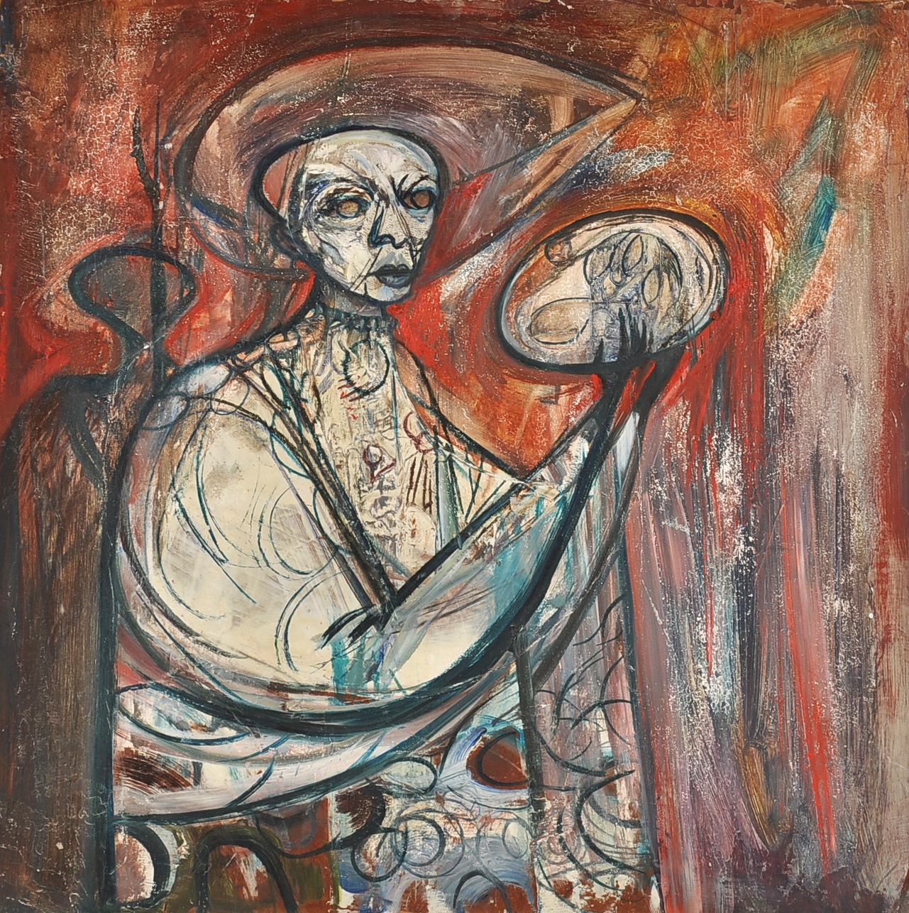 Joseph Mugnaini (Italian/American, 1912-1992), 03.04.10, Sold: $299