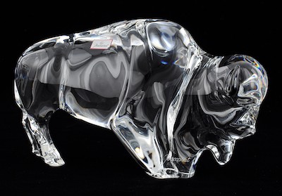 A Baccarat Crystal Buffalo or Bison, 05.20.10, Sold: $287.5
