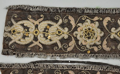 Beaded Brocade Mantle Fragments, Spain ca. 17th/18th Century, 05.22.10 ...