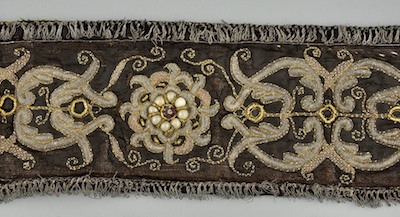 Beaded Brocade Mantle Fragments, Spain ca. 17th/18th Century, 05.22.10 ...