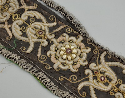 Beaded Brocade Mantle Fragments, Spain ca. 17th/18th Century, 05.22.10 ...