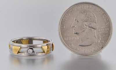 An 18k Gold and Diamond Slide Ring , 05.21.10, Sold: $184