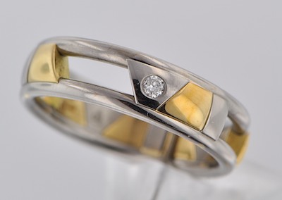 An 18k Gold and Diamond Slide Ring , 05.21.10, Sold: $184