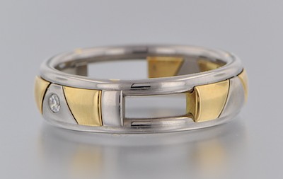 An 18k Gold and Diamond Slide Ring , 05.21.10, Sold: $184