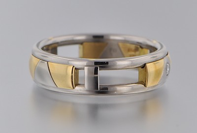 An 18k Gold and Diamond Slide Ring , 05.21.10, Sold: $184