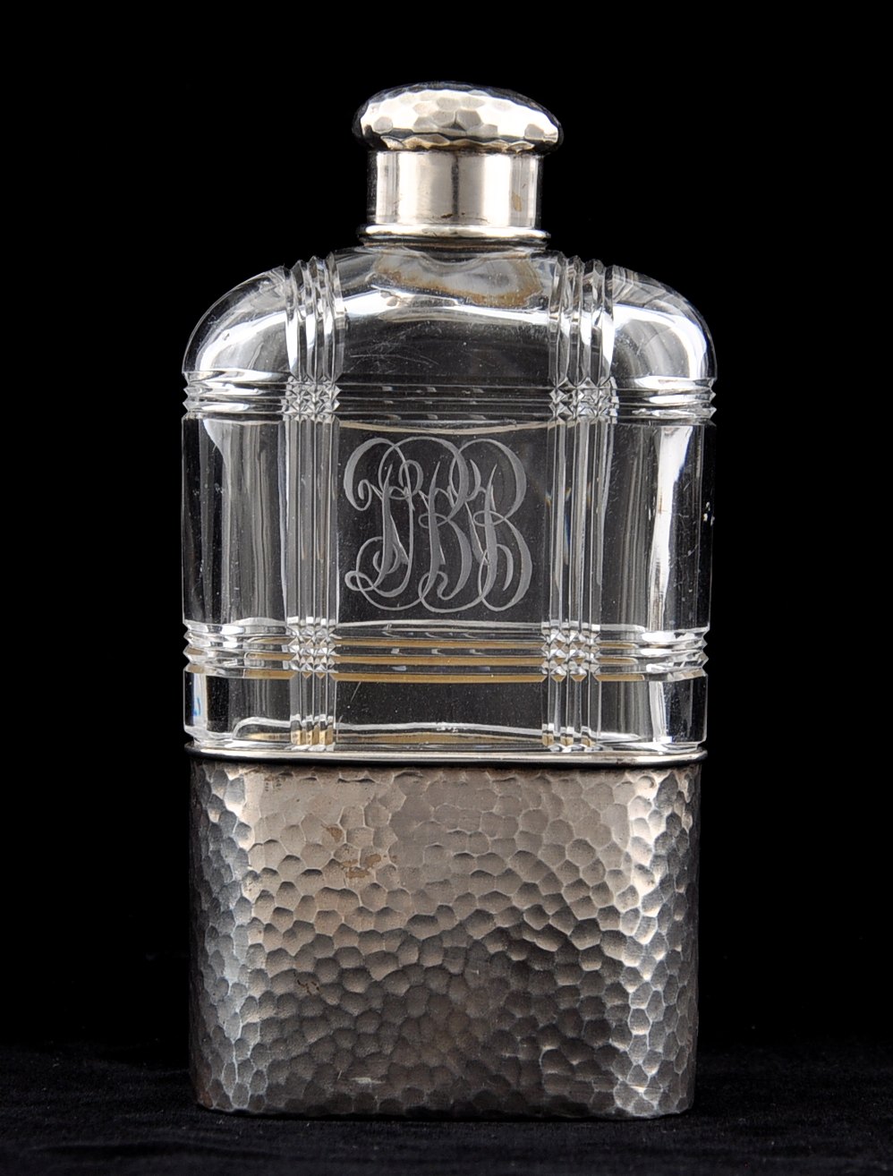 A Glass and Sterling Silver Personal Flask, Tiffany & Co., 05.20.10 ...