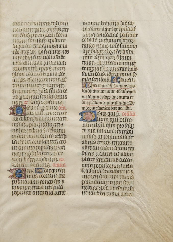 A 14th Century French Psalter Page From The Book of Hours, 11.18.10