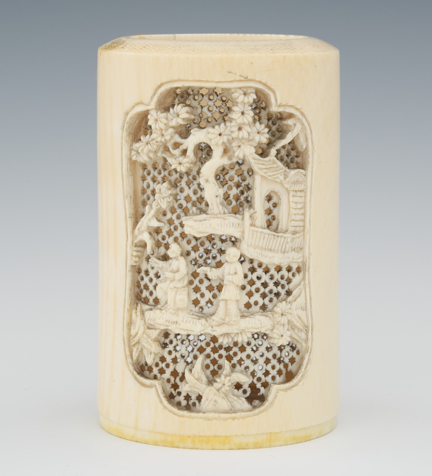 A Carved & Reticulated Ivory Cup, Chinese, 11.18.10, Sold: $247.25