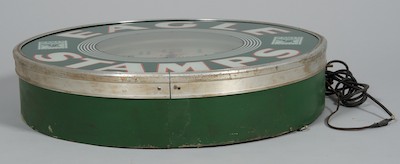 A Vintage Eagle Stamps Advertisement Clock, 09.25.10, Sold: $460