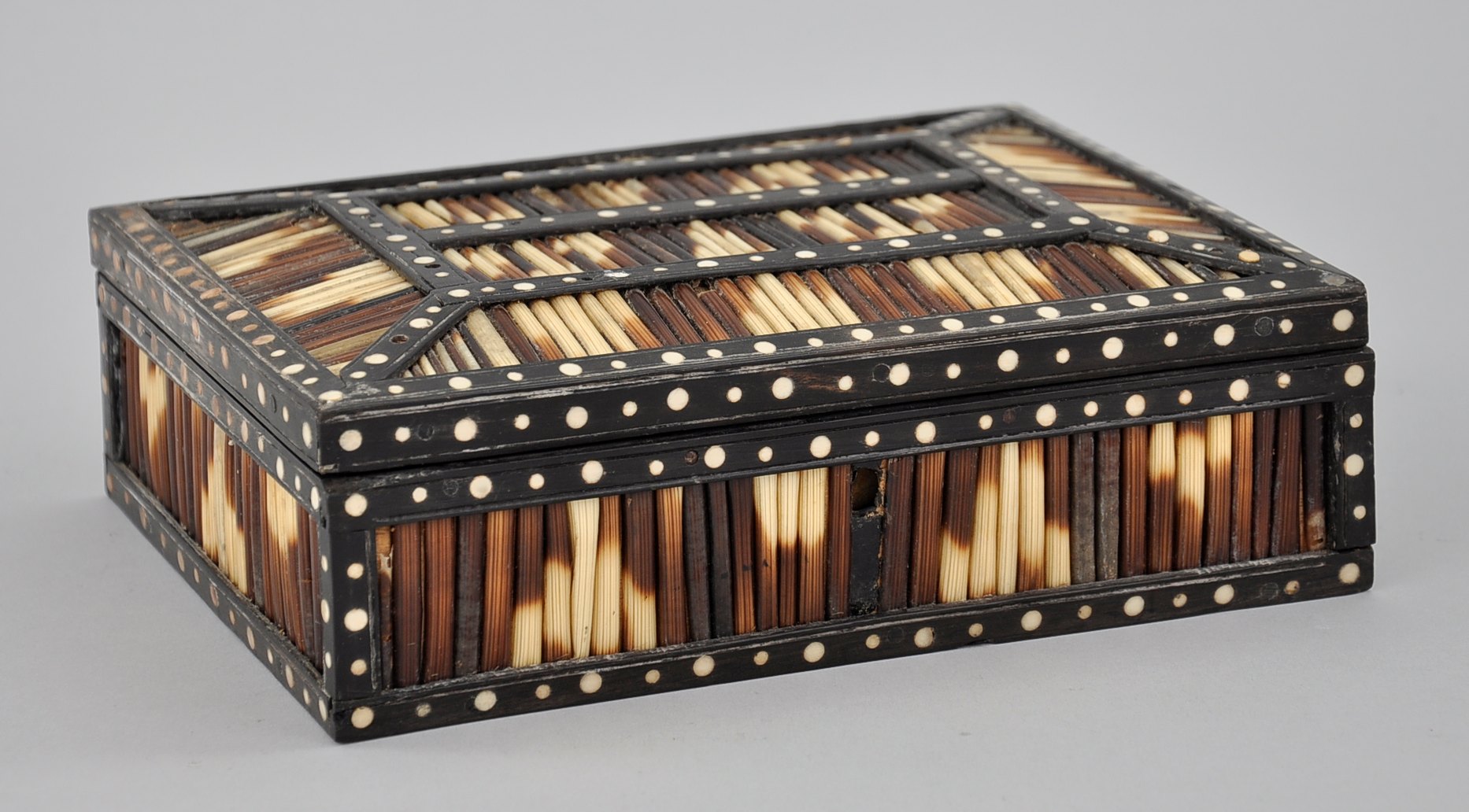 An Ebonised Wood and Porcupine Quill Box, 09.25.10, Sold: $120.75