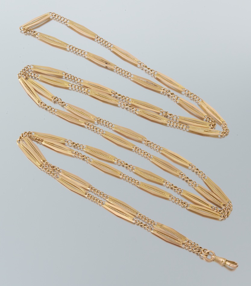 A Long 12k Gold Watch Chain , 09.24.10, Sold: $598