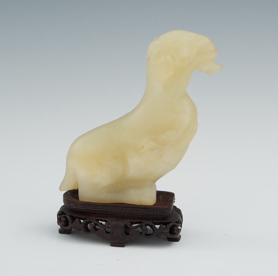 A Carved Yellow Jade Goat Figure, Chinese, ca. Ming , 09.25.10, Sold ...