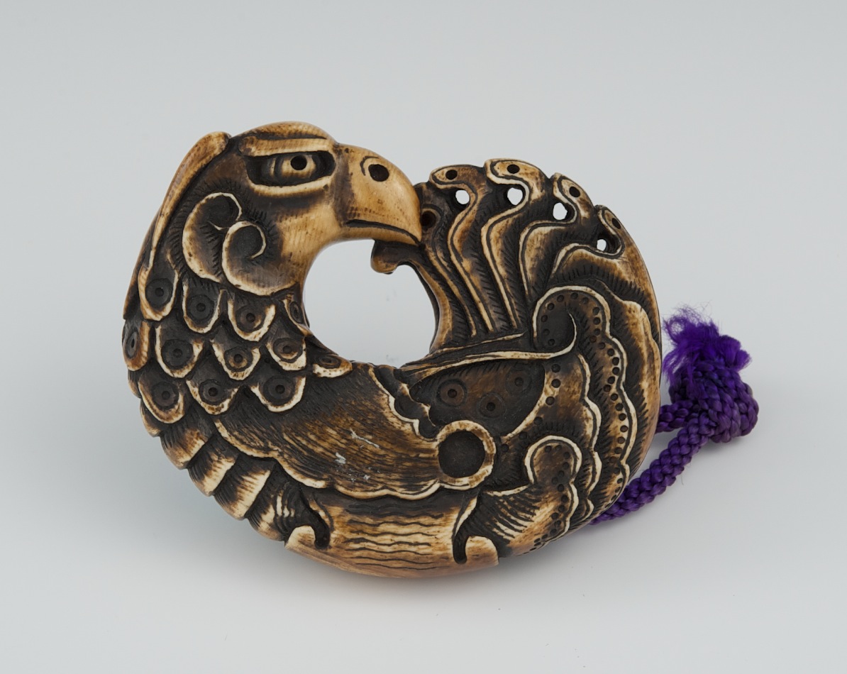 A Carved Ivory Bird Netsuke, Japanese, ca. Meiji , 09.25.10, Sold: $184