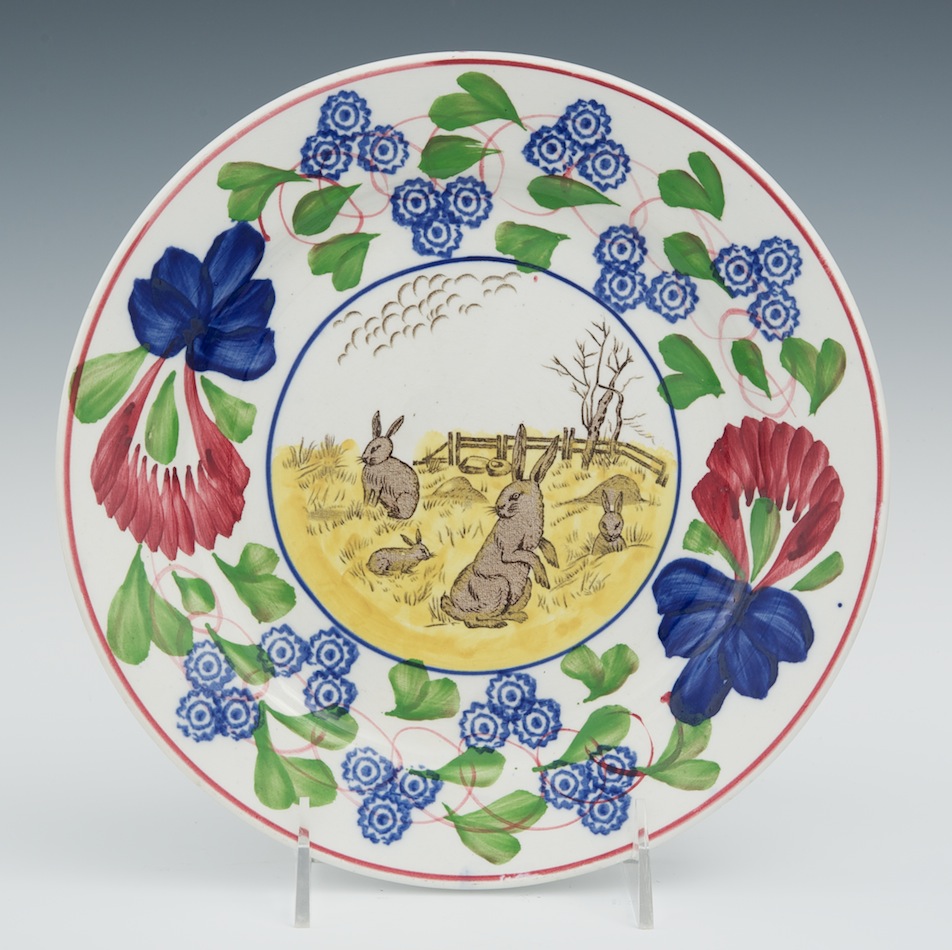 A Stick Spatter Rabbit Ware Plate, ca. 19th Century, 09.23.10, Sold ...
