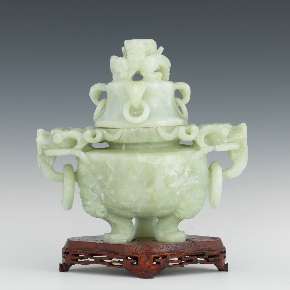 Jade Urn with Dragon Carvings, 12.15.11, Sold: $149.5