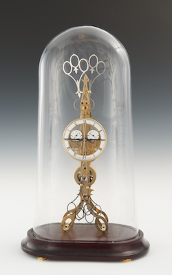 A Large Skeleton Clock, John Wilding, England, 04.01.11, Sold: $1046.5