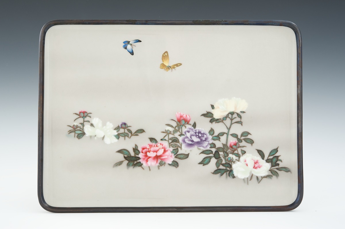 Namikawa Sosuke Workshop Tray with Flowers & Butterflies, 03.31.11 ...