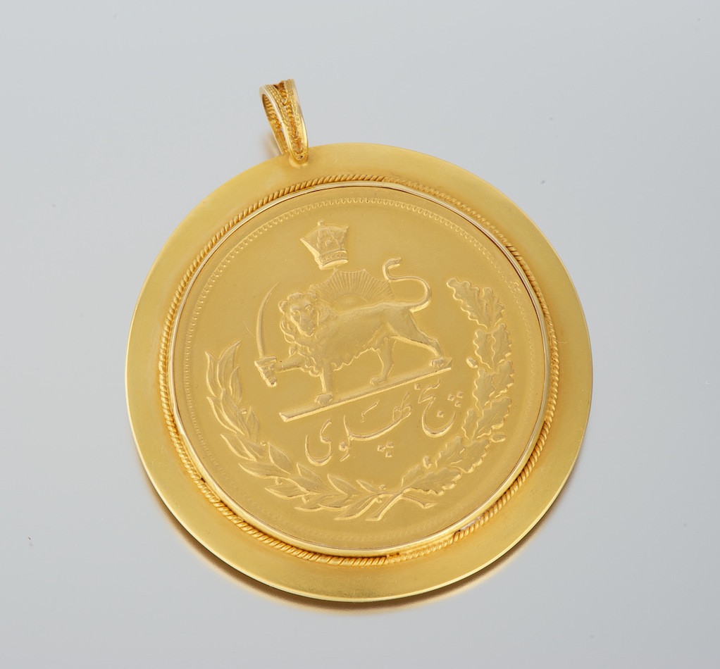 Iran Mohamed Shah gold 10 Pahlavi Coin Framed into Pendant , 05.27.11 ...