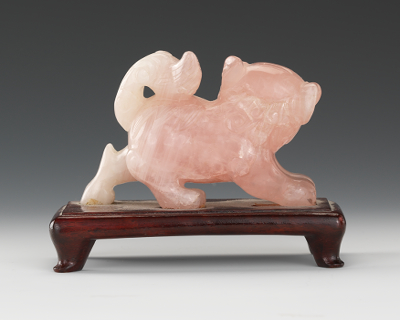 Rose Quartz Foo Dog Sculpture, 10.20.11, Sold: $80.5