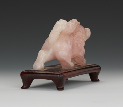 Rose Quartz Foo Dog Sculpture, 10.20.11, Sold: $80.5