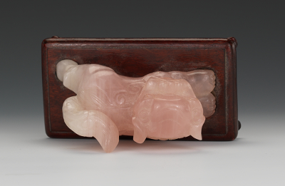Rose Quartz Foo Dog Sculpture, 10.20.11, Sold: $80.5