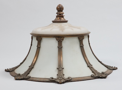 Bronze & Glass Light Fixture from The Cleveland Terminal Tower ...
