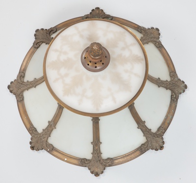 Bronze & Glass Light Fixture from The Cleveland Terminal Tower ...