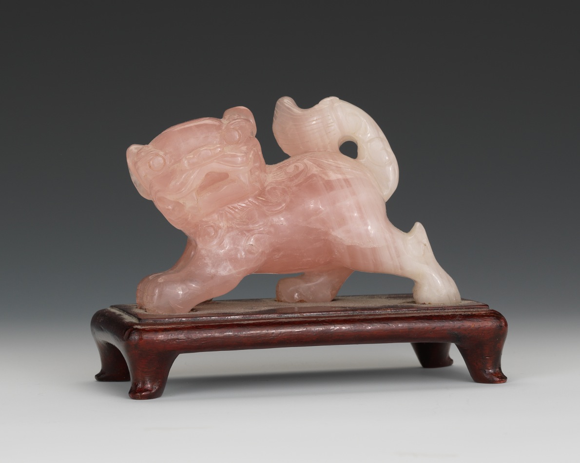Rose Quartz Foo Dog Sculpture, 10.20.11, Sold: $80.5