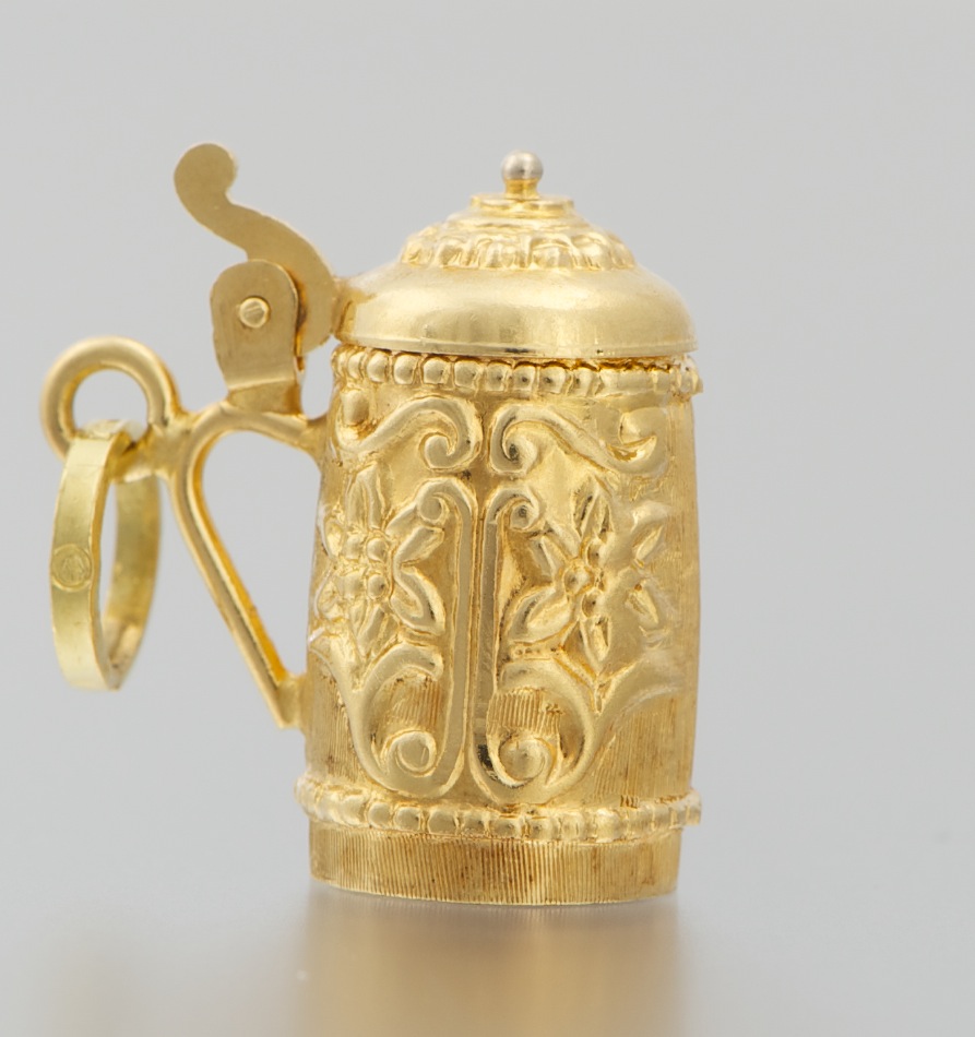 A Ladies' 18k Gold Tankard Charm , 10.21.11, Sold: $195.5