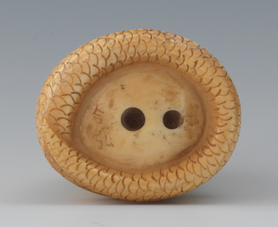 A Carved Ivory Netsuke of a Coiled Snake , 09.03.11, Sold: $69