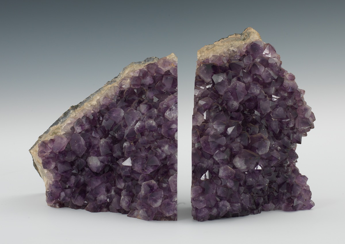 A Set of Large Amethyst Geode Bookends, 09.03.11, Sold: $172.5