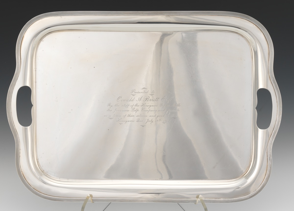 A Sterling Silver Presentation Tray, 03.30.12, Sold: $1380