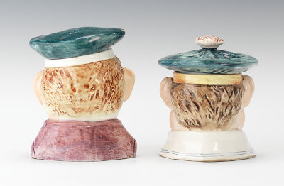 Two Palmer Cox Brownies Humidor Jars, ca. 1890-1920, 05.26.12, Sold: $97.75